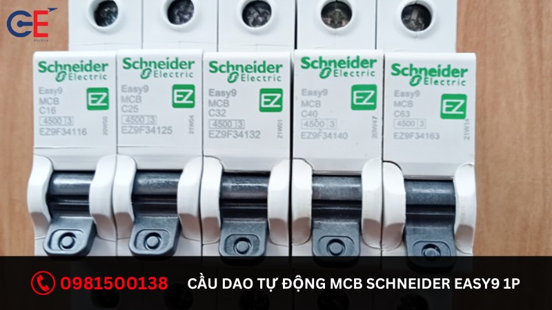 MCB Schneider Easy9 1P, 4.5kA, C curve - Thiết Bị Điện GE