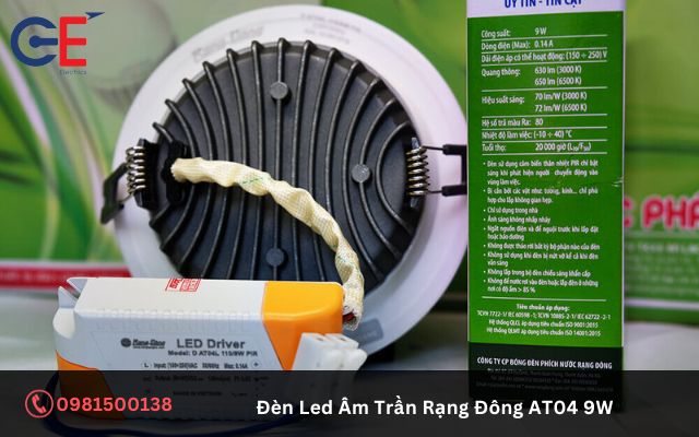 Đèn Led Âm Trần Rạng Đông AT04 9W - Thiết Bị Điện GE