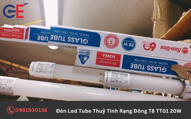Đèn Led Tube Thuỷ Tinh Rạng Đông T8 TT01 20W - Thiết Bị Điện GE