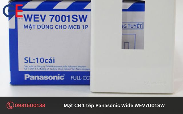 Mặt CB 1 tép Panasonic Wide WEV7001SW - Thiết Bị Điện GE