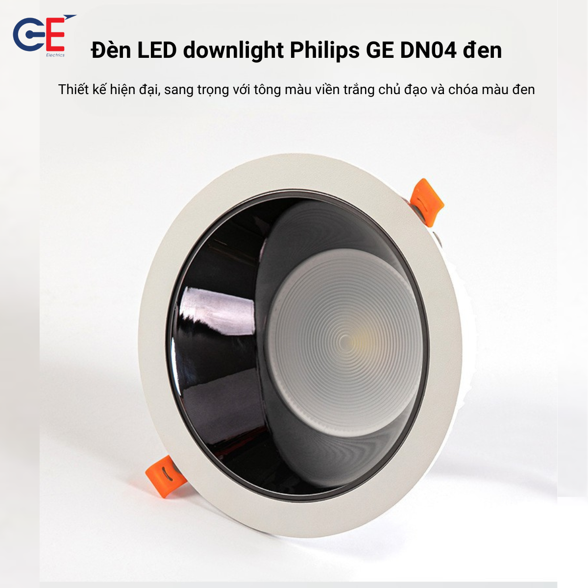 Đèn LED downlight Philips GE DN04 đen - Thiết Bị Điện GE