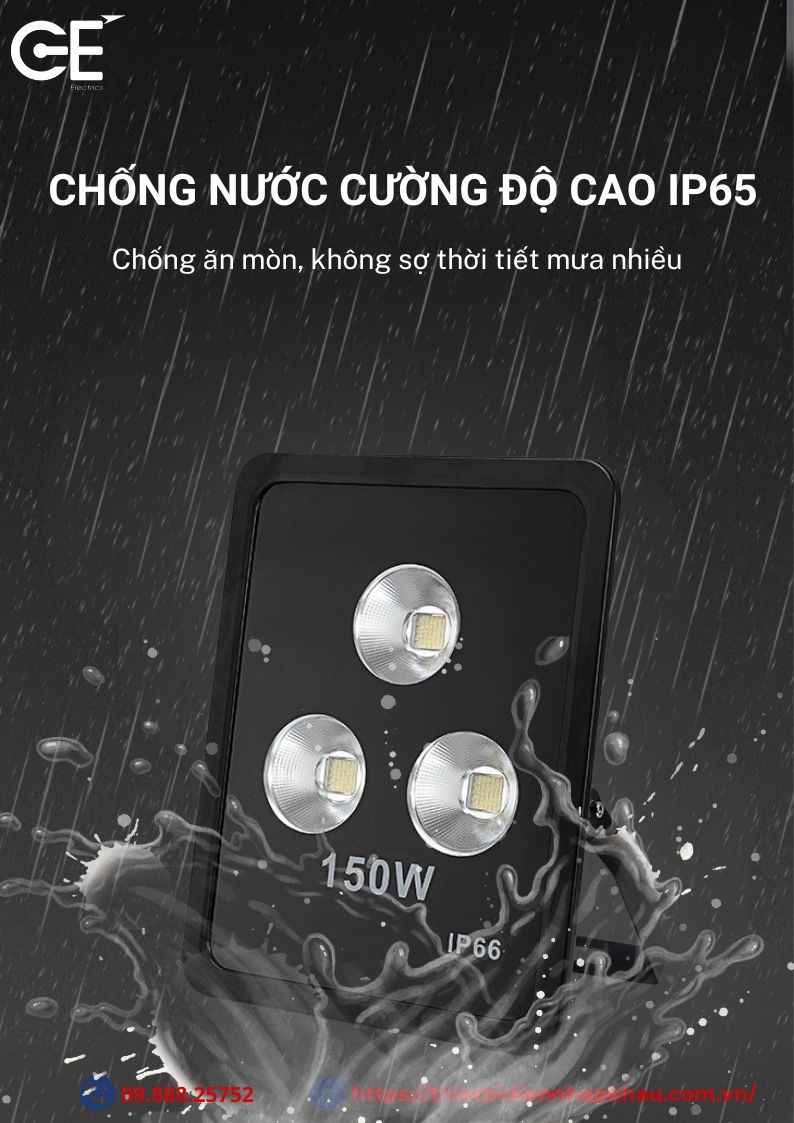 Đèn pha 150W Philips GE LFL03 - Tản nhiệt hiệu quả nhất 2025