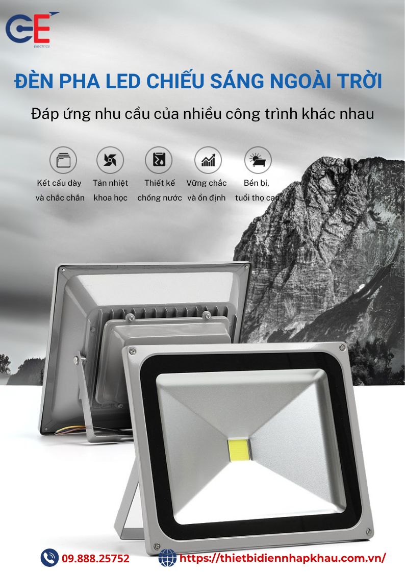 Đèn pha led 150W Philips GE LFL02 - Thiết Bị Điện GE