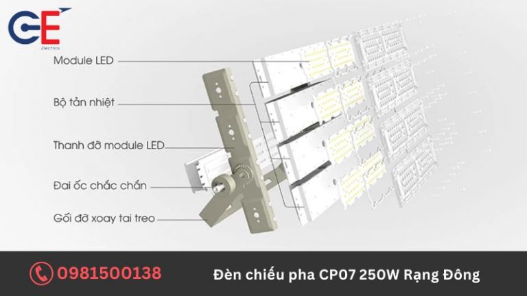 Đèn chiếu pha CP07 250W Rạng Đông - Thiết Bị Điện GE